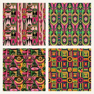 South African Zulu Pattern Seamless Digital Papers - Printable ...