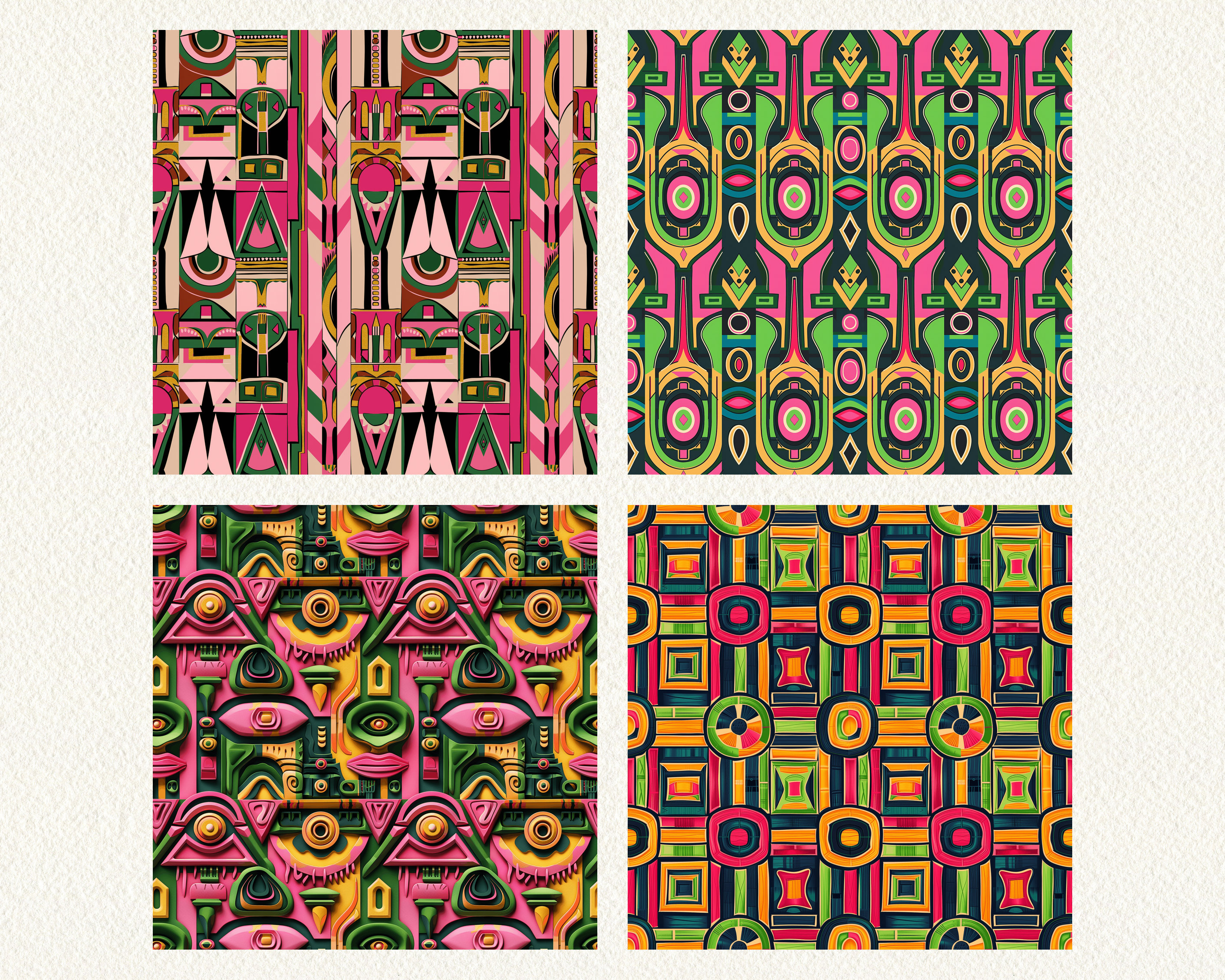 South African Zulu Pattern Seamless Digital Papers Printable Scrapbook ...