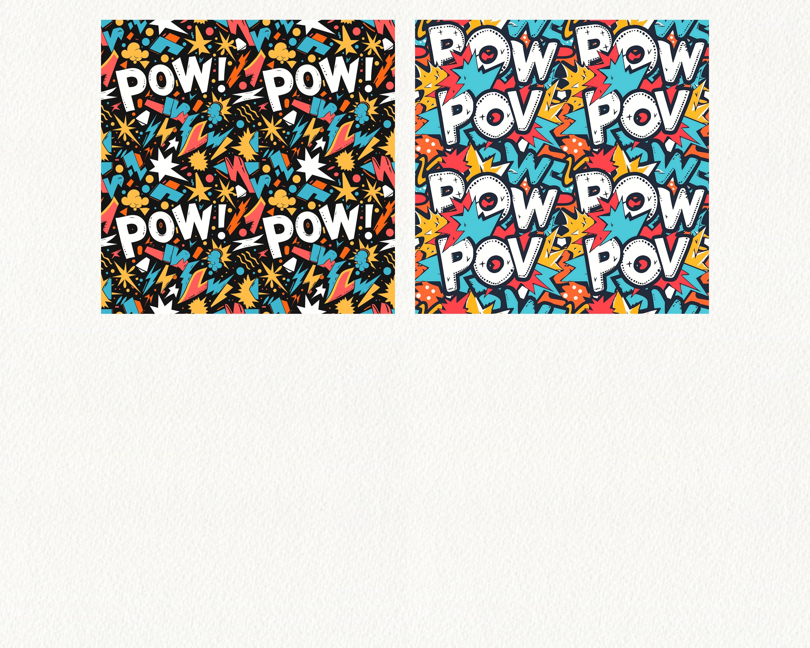 POW Comic Pattern Seamless Digital Papers Printable Scrapbook Paper ...