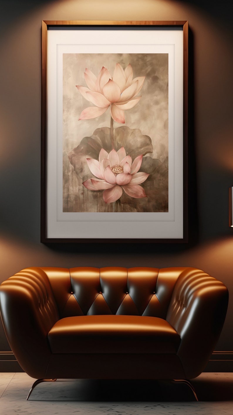 Sublime Tranquility Lotus Blossoms DIGITAL Art, PRINTABLE Digital ...