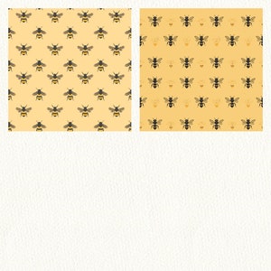 Honeycomb and Bees Pattern Seamless Digital Papers - Printable ...