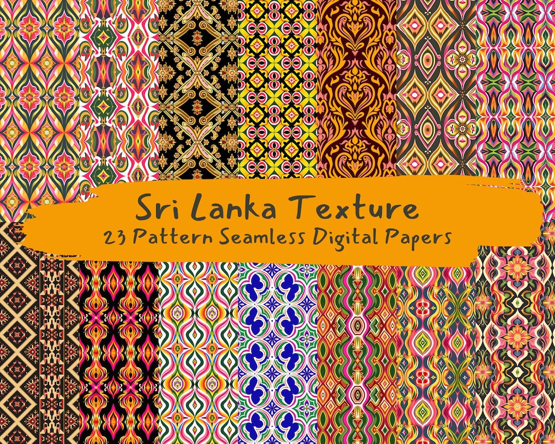 Sri Lanka Texture Pattern Seamless Digital Papers - Printable Scrapbook ...