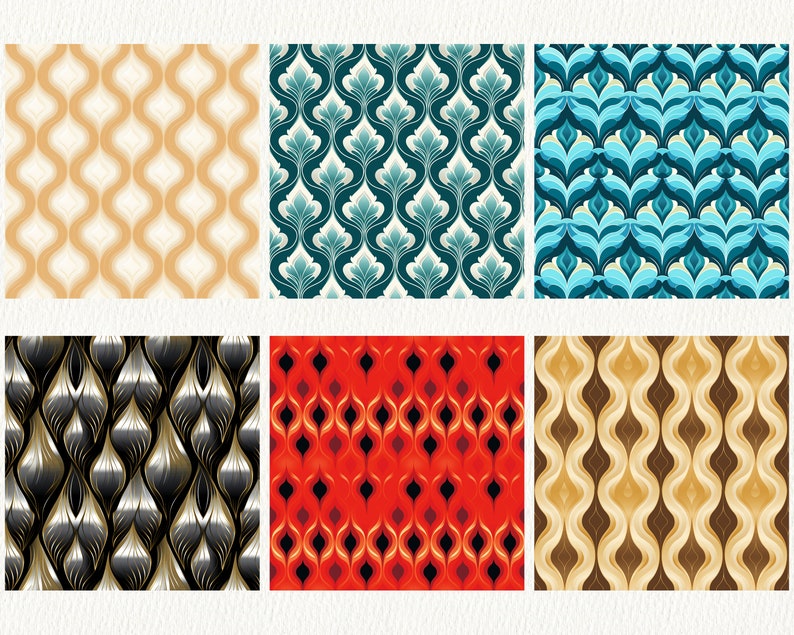 Ogee Pattern Seamless Digital Papers Tile Patterns Printable Paper ...