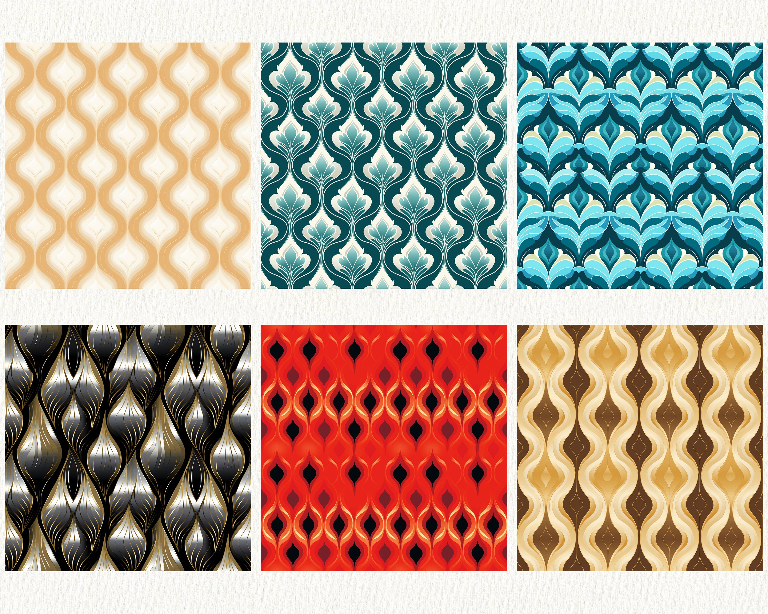 Ogee Pattern Seamless Digital Papers Tile Patterns Printable Paper ...