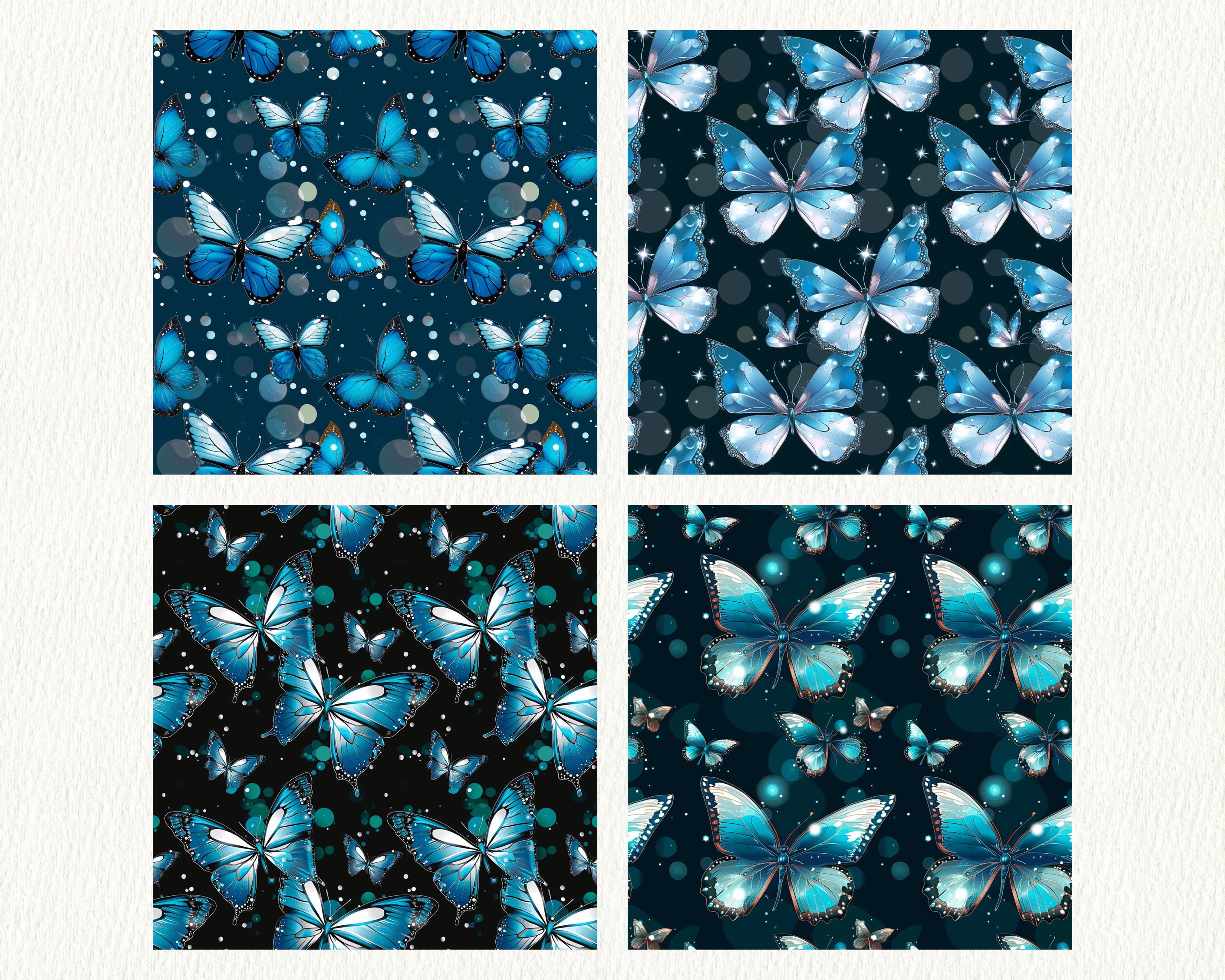Butterfly Design Pattern Seamless Digital Papers - Printable Scrapbook ...