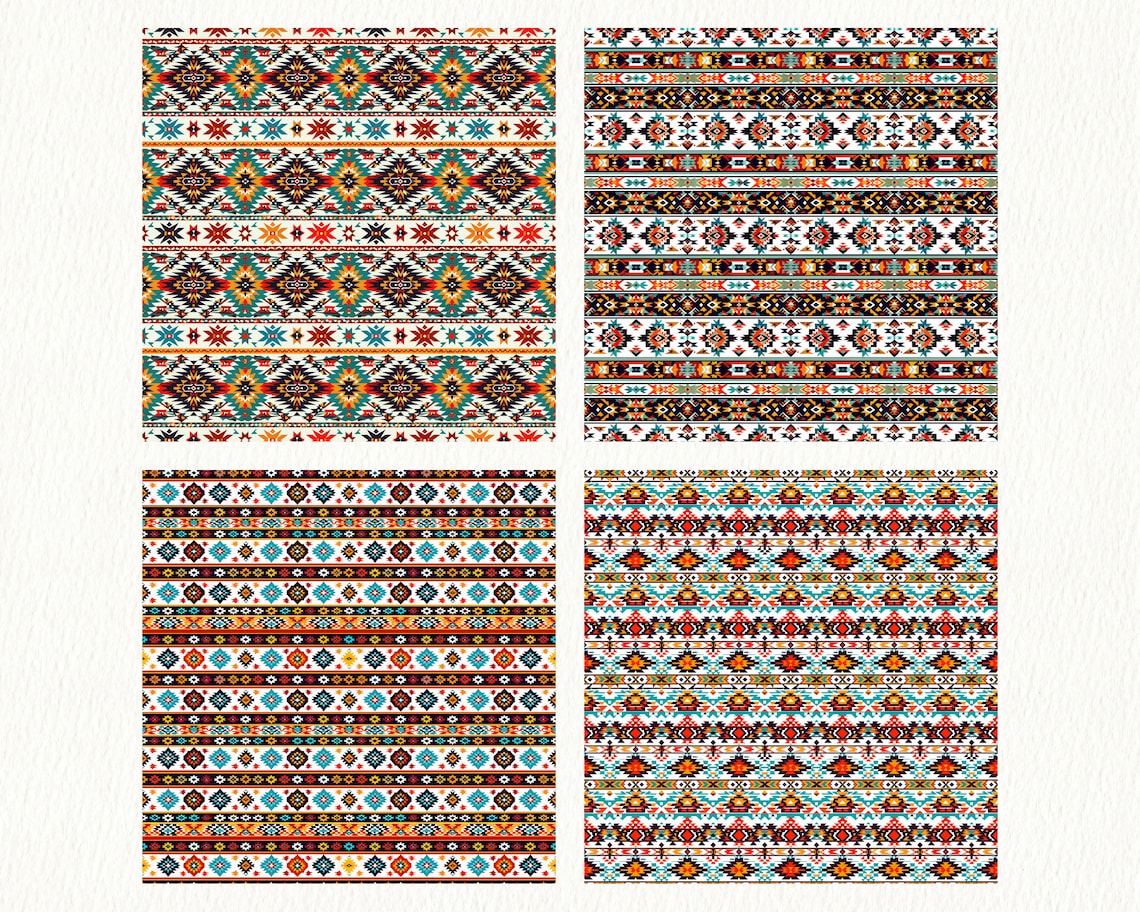 Indian Native American Pattern Seamless Digital Papers - Printable ...