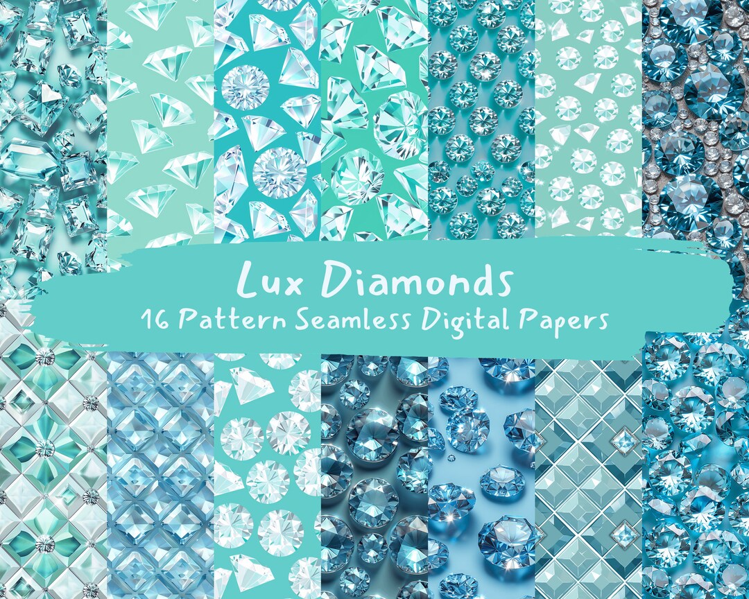 Lux Diamonds Pattern Seamless Digital Papers - Printable Scrapbook ...