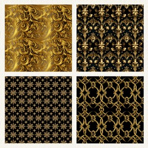 Luxury Gold Pattern Seamless Digital Papers - Tile Patterns Printable ...