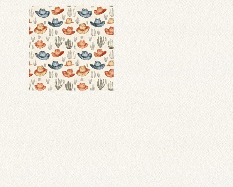 Wild West Themes Pattern Seamless Digital Papers - Printable Scrapbook ...