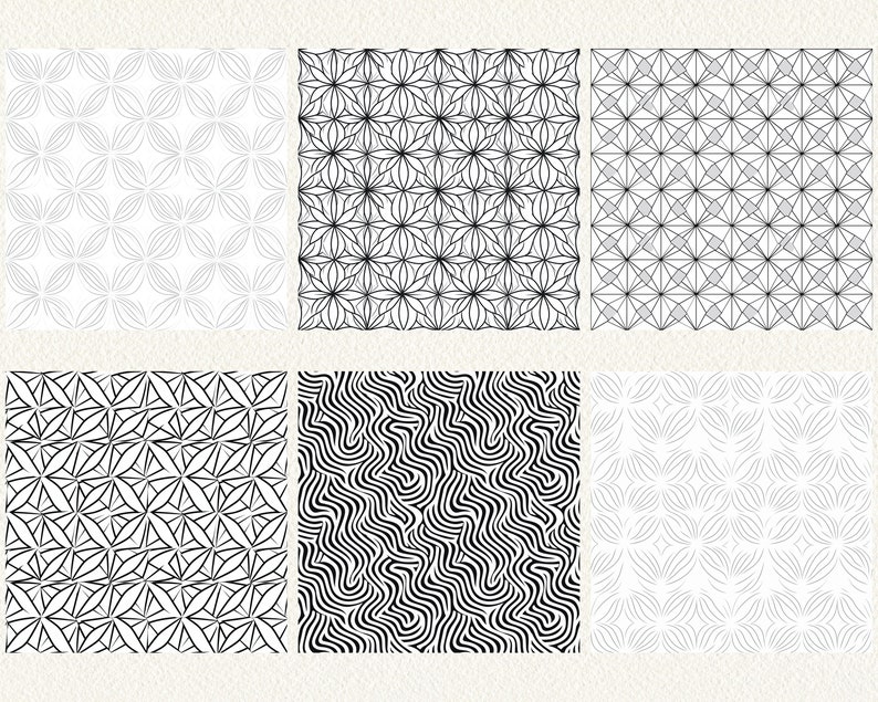 Contour Pattern Digital Papers Seamless Tile Patterns Printable ...