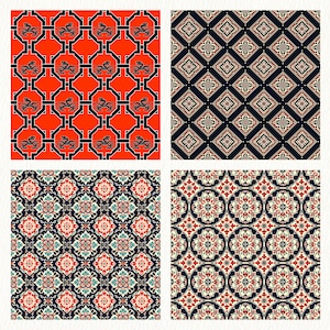 Vietnamese Traditional Pattern Seamless Digital Papers - Printable ...