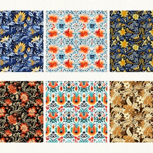 Javanese Batik Pattern Seamless Digital Papers - Tile Patterns ...