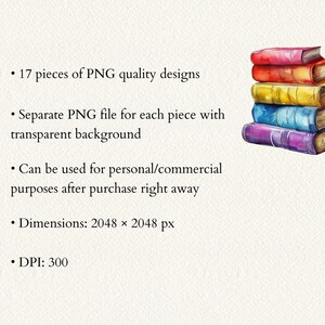 Watercolor Books Printable Clipart, Png Format, Transparent Background ...