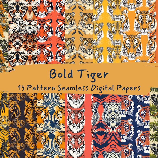Tiger Digital Papers Commercial Use Scrapbook Paper - Etsy