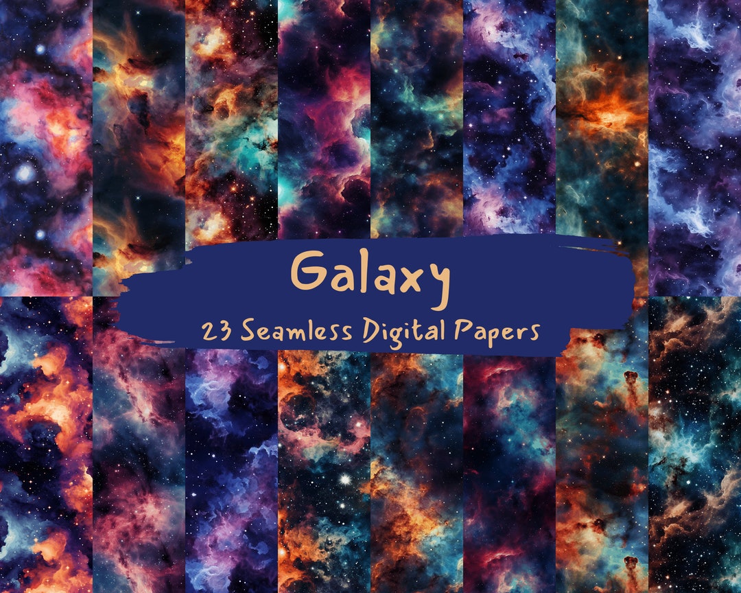 Galaxy Pattern Seamless Digital Papers - Tile Patterns Printable ...
