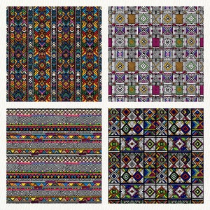 Zulu Triba Pattern Seamless Digital Papers - Printable Scrapbook Paper ...