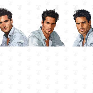 Italian Man Digital Printable Clipart Bundle in PNG Format Transparent ...