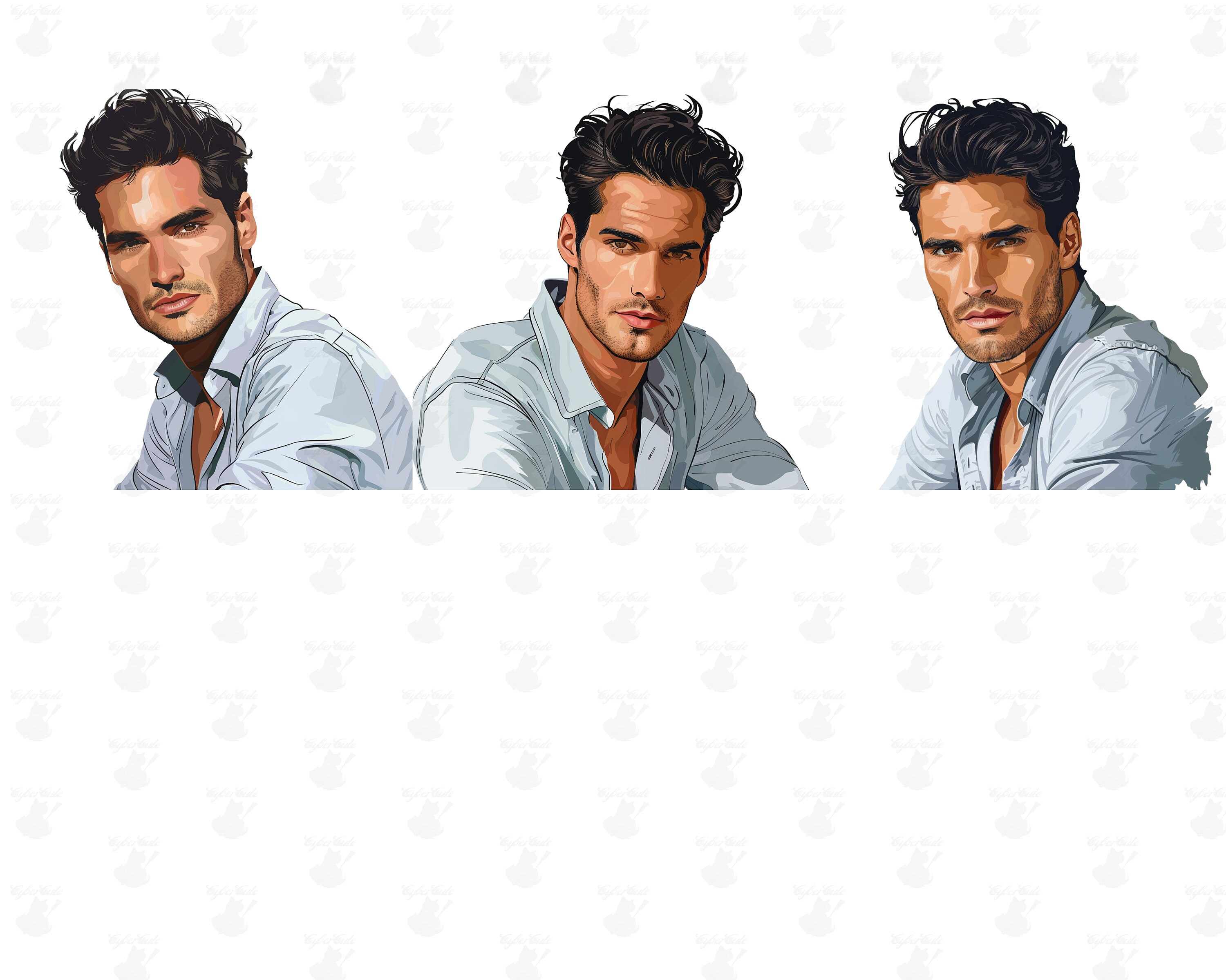 Italian Man Digital Printable Clipart Bundle in PNG Format Transparent ...