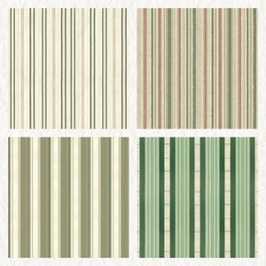 Sage Green Stripe Pattern Seamless Digital Papers - Printable Scrapbook ...