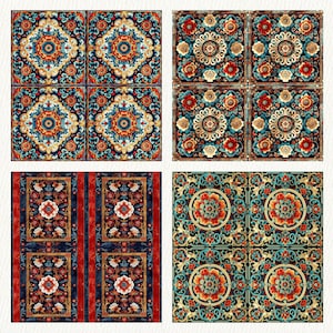 Mongolian Traditional Pattern Seamless Digital Papers - Printable ...