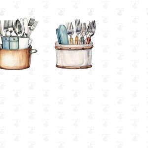 Silverware, Digital Printable Clip Art Graphics in PNG Format ...