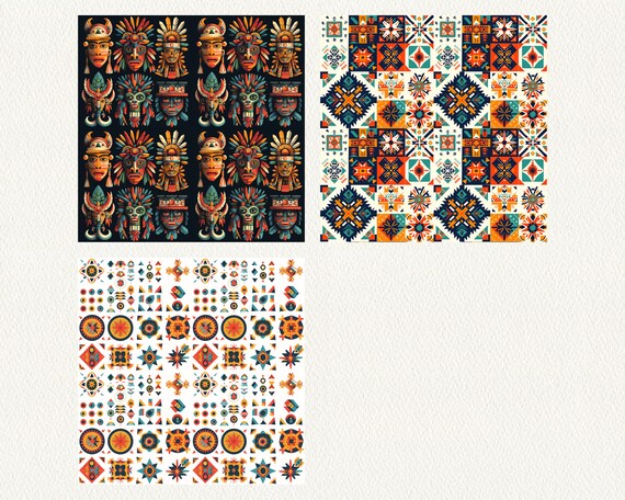 Modello Azteco Facile Tribal Pattern SVG, Aztec Pattern SVG, Aztec SVG