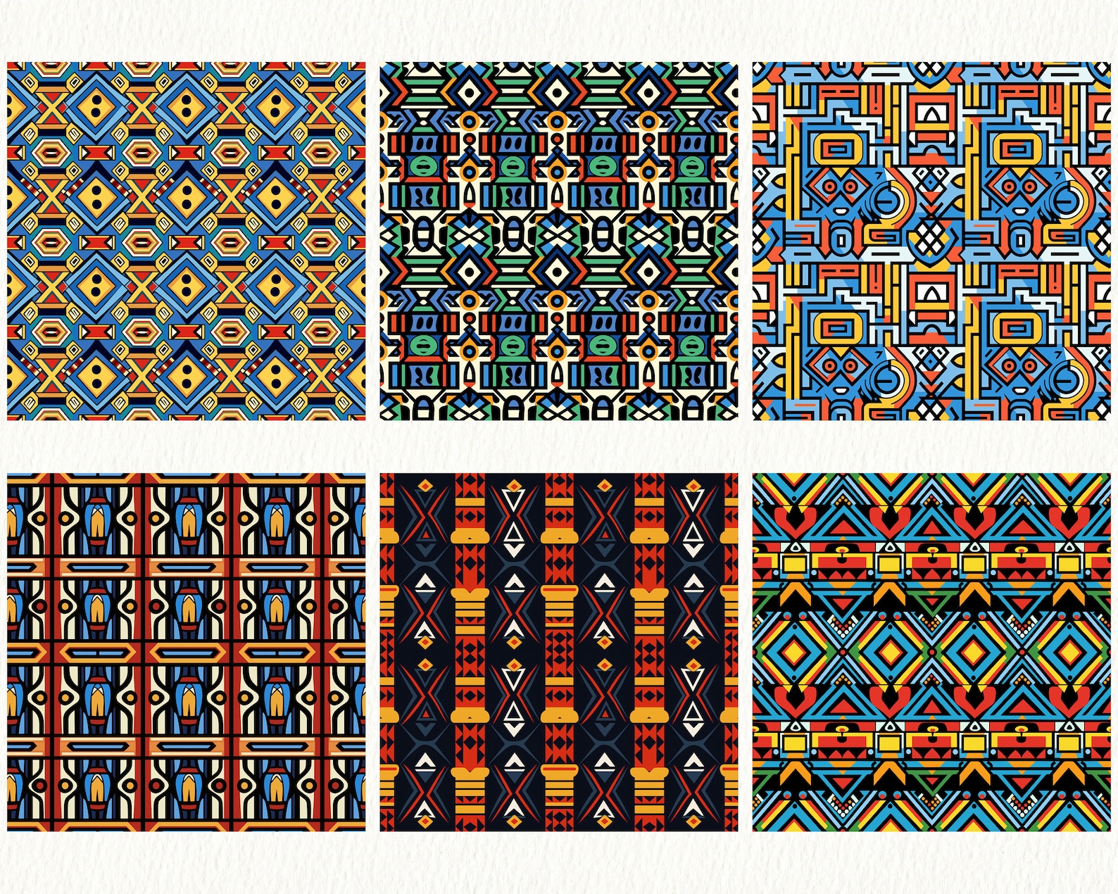 South Africa Ndebele Pattern Seamless Digital Papers Tile Patterns ...