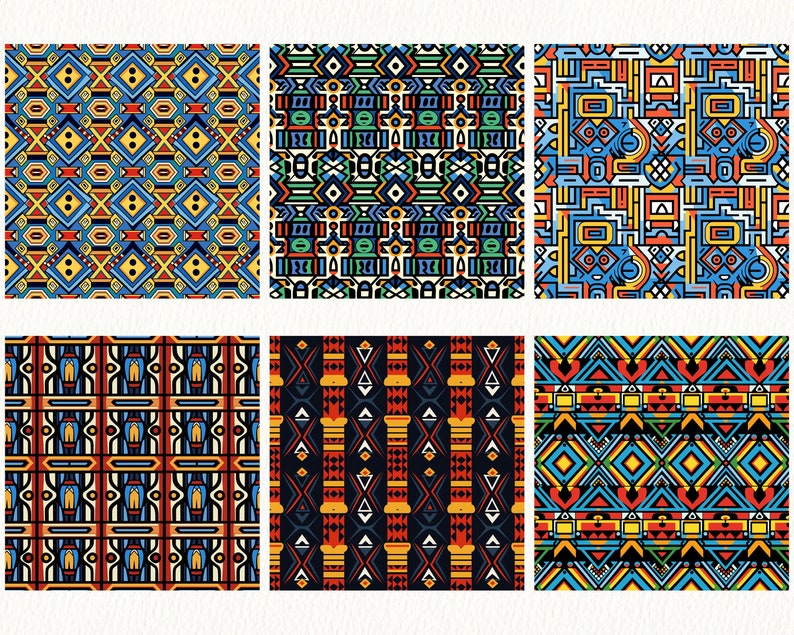 South Africa Ndebele Pattern Seamless Digital Papers Tile Patterns ...