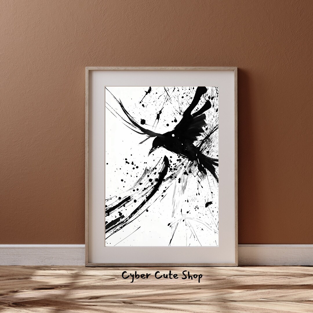 Mystical Flight: Chinese Calligraphy-inspired Ink Painting With Dynamic ...