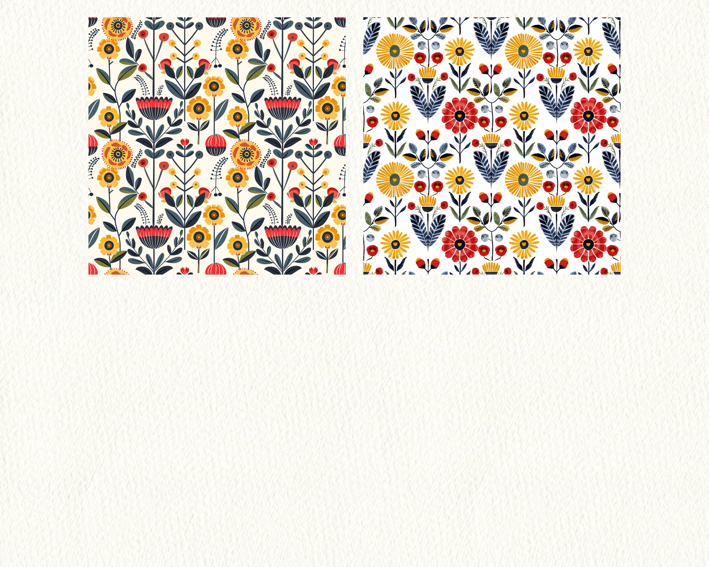 Scandinavian Folk Art Pattern Seamless Digital Papers Printable ...