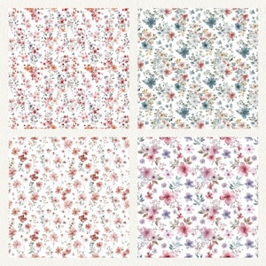Little Dainty Flower Pattern Seamless Digital Papers - Tile Patterns ...