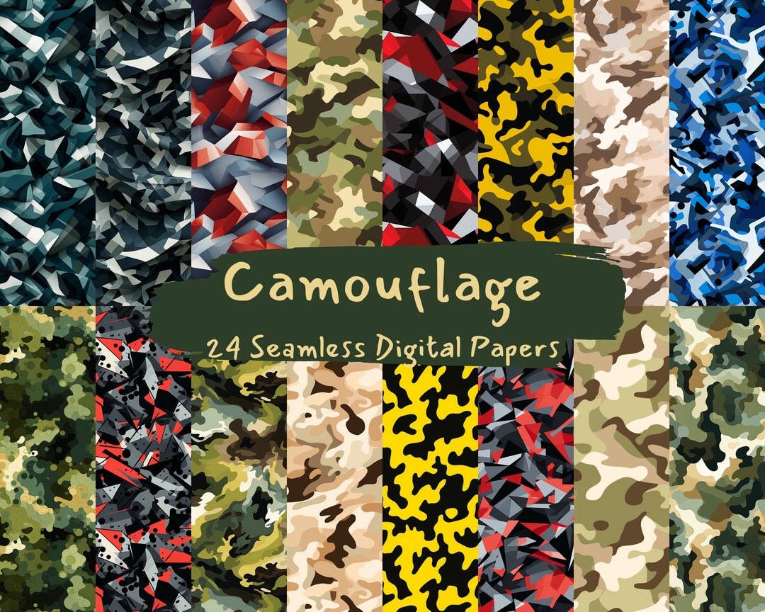 Camouflage Pattern Seamless Digital Papers - Tile Patterns Printable ...