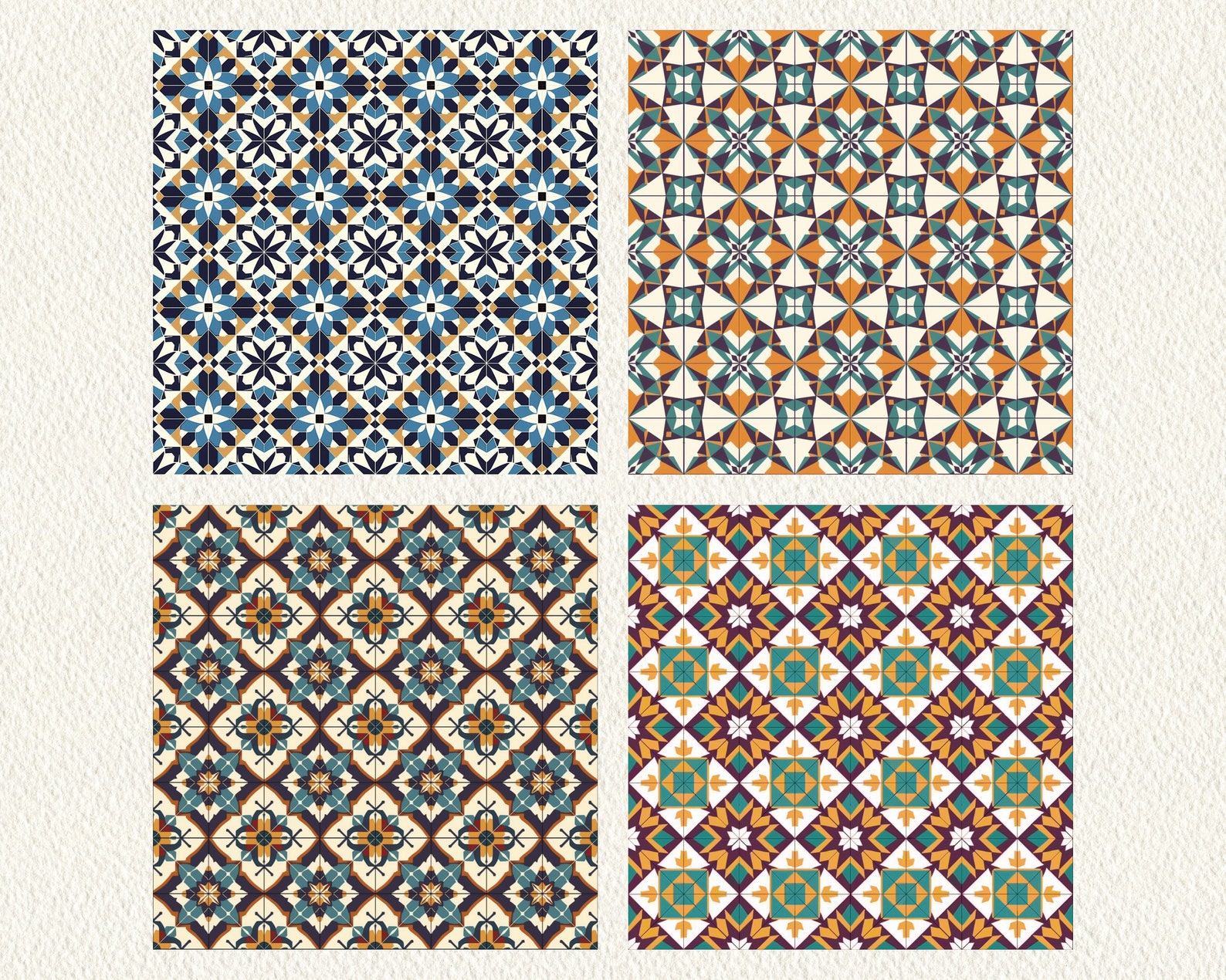 Traditional Palestinian Pattern Seamless Digital Papers - Printable ...