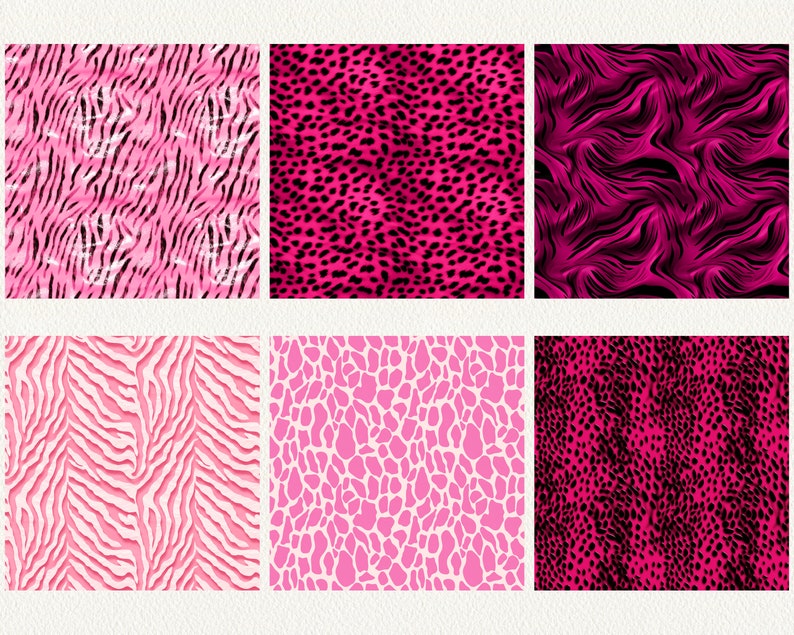 Pink Animal Skin Pattern Seamless Digital Papers Tile Patterns ...