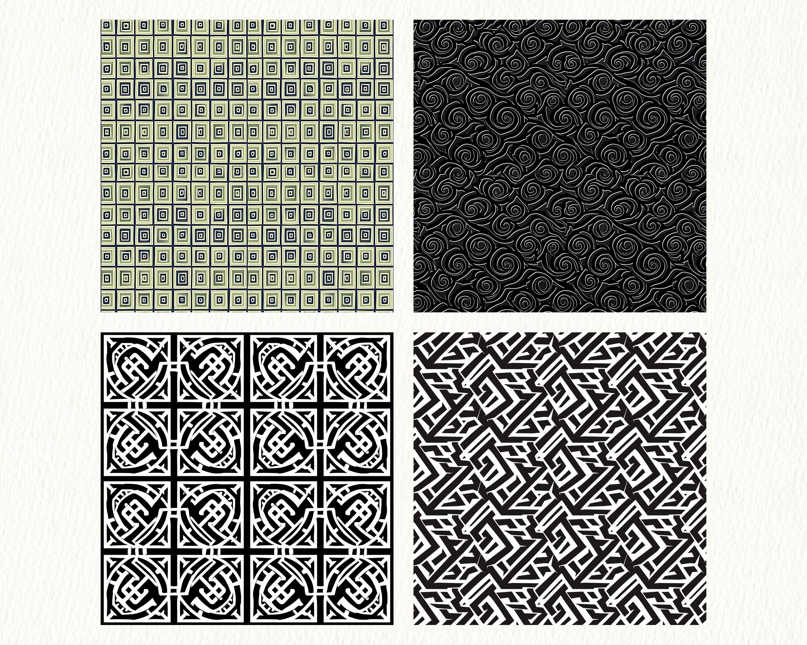Viking Geometric Pattern Seamless Digital Papers Printable Scrapbook ...