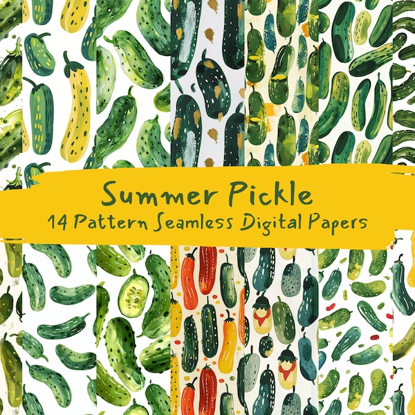 Pickle Scrapbook Paper - Etsy