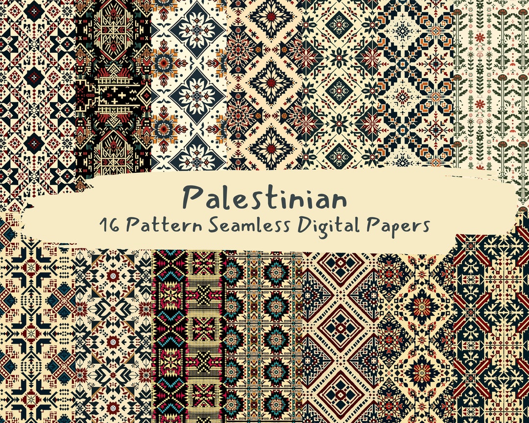 Palestinian Pattern Seamless Digital Papers - Printable Scrapbook Paper ...