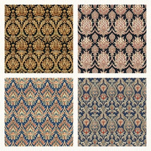 Traditional Thai Pattern Seamless Digital Papers - Printable Scrapbook ...