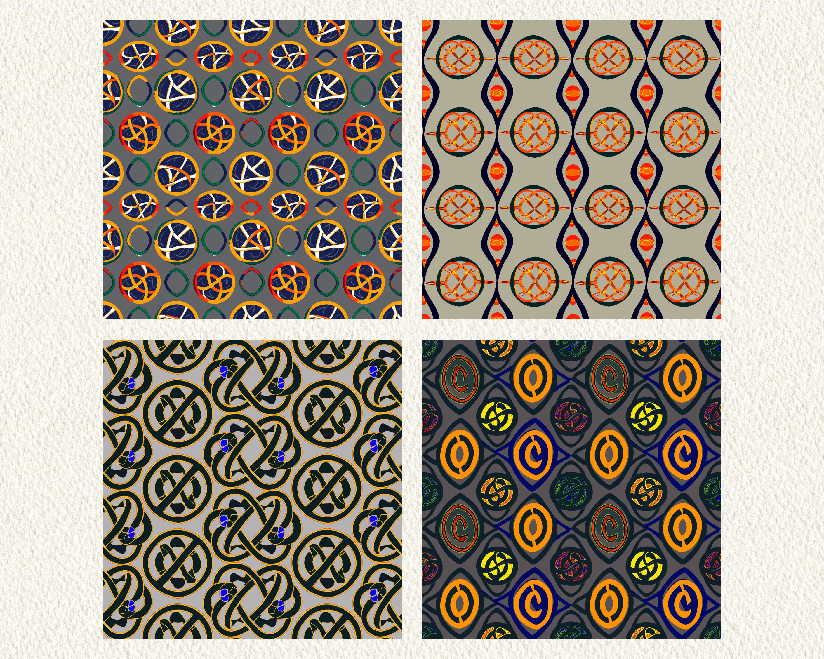 Tri Tribal Pattern Seamless Digital Papers - Printable Scrapbook Paper ...