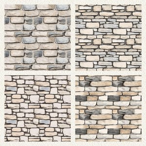 Modern Style Stone Pattern Seamless Digital Papers - Printable ...