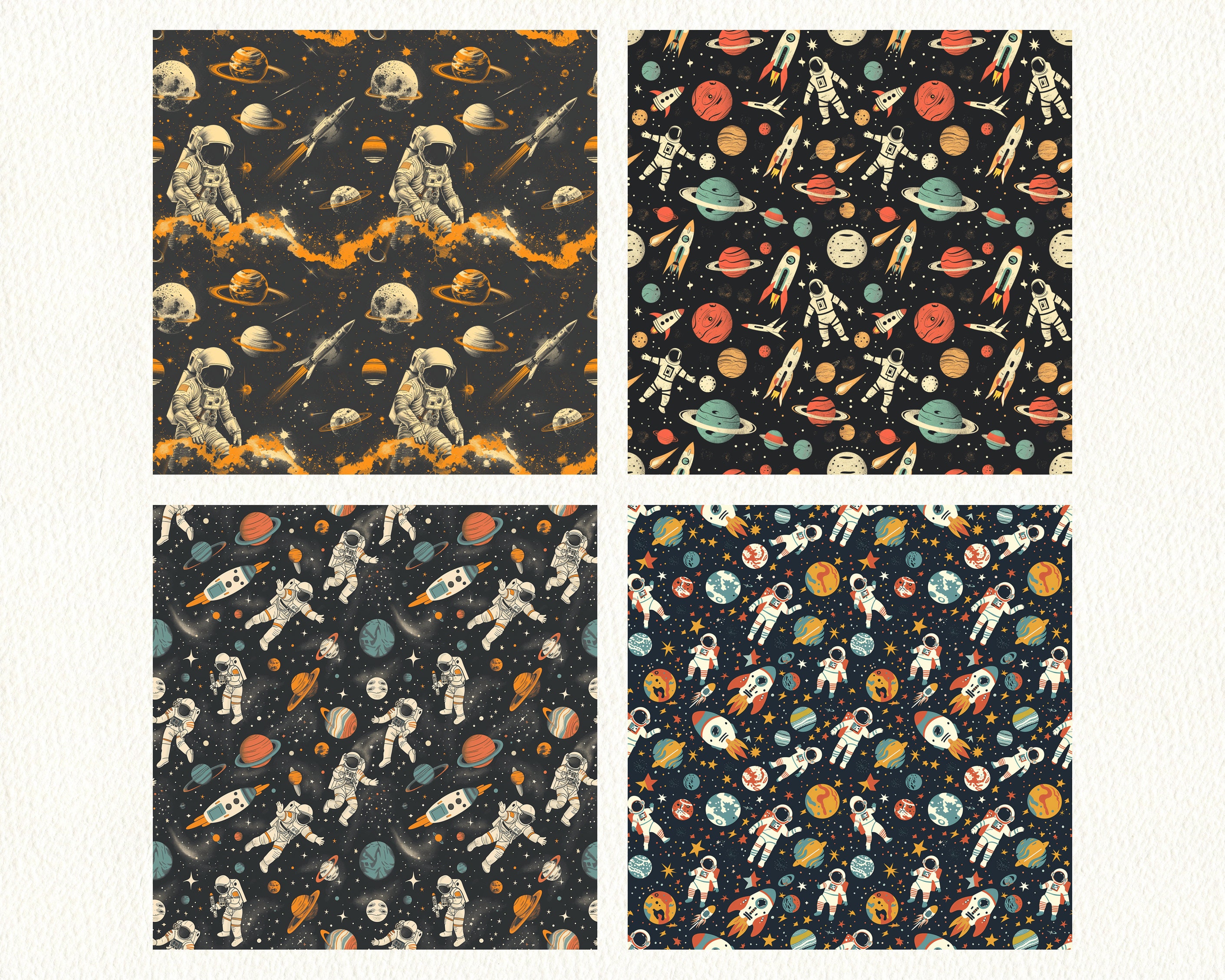 Astronauts Pattern Seamless Digital Papers - Etsy