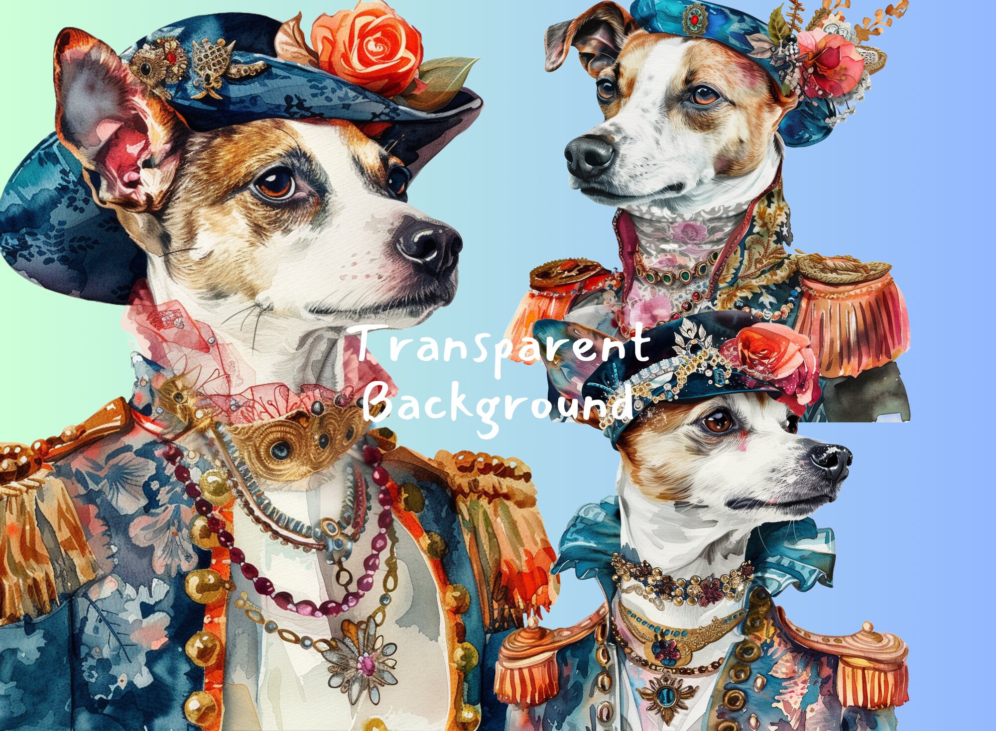 Victorian Dog Prince Digital Printable Clipart Bundle in PNG Format ...