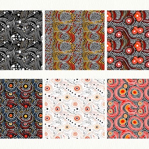 Aboriginal Dot Pattern Seamless Digital Papers - Tile Patterns ...