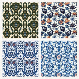 Indian Cultural Florals Pattern Seamless Digital Papers - Printable ...