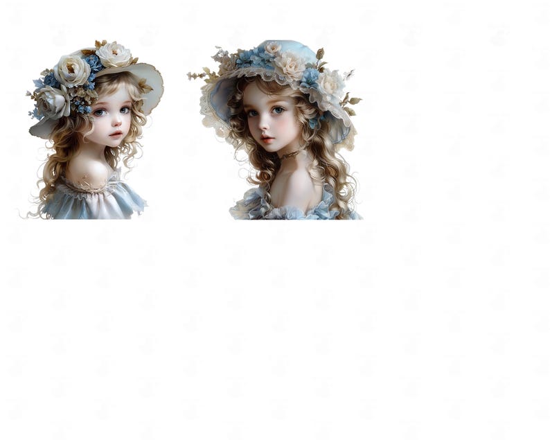 Victorian Little Girl Printable Clipart, Png Format, Transparent ...