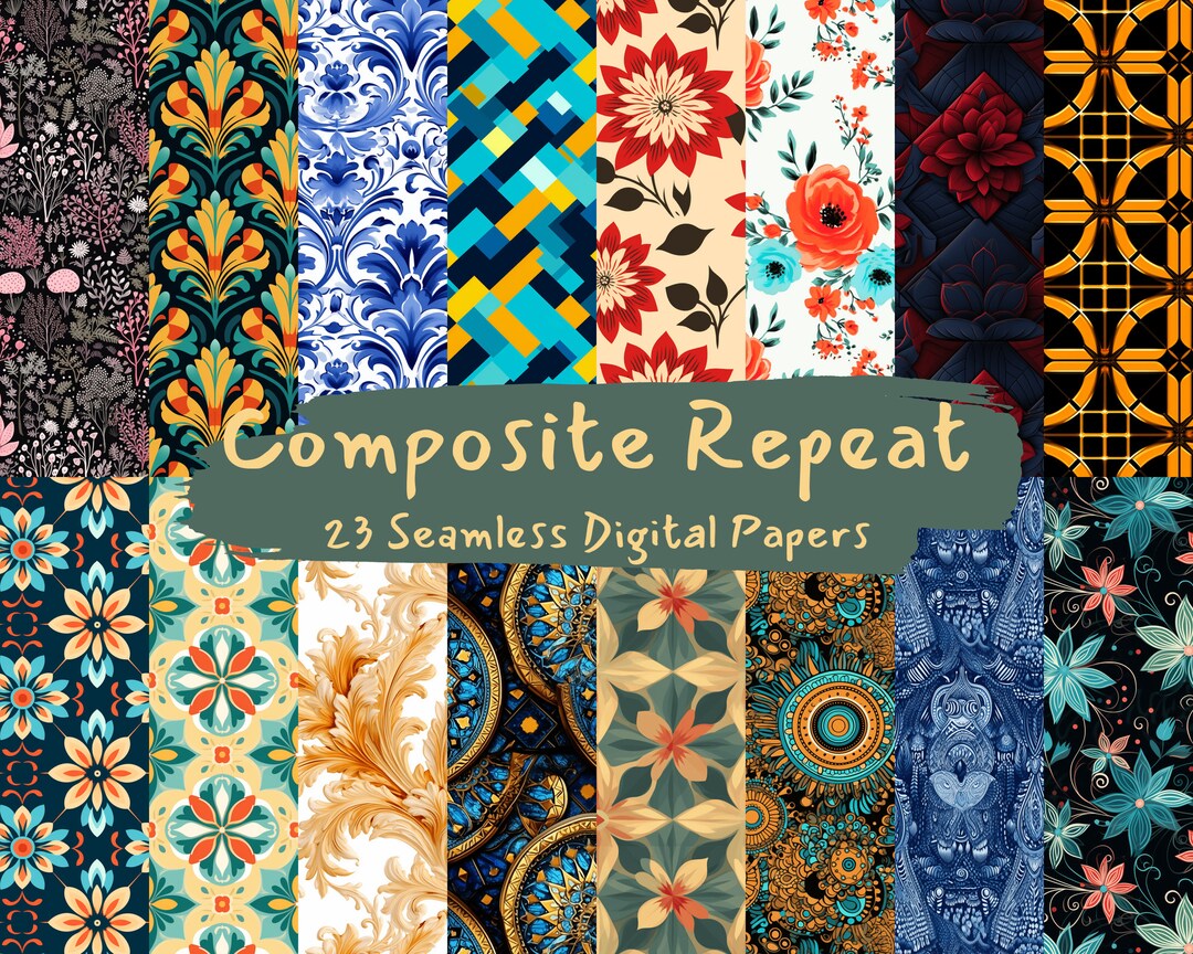 Geometric Repeat Pattern Seamless Digital Papers - Seamless Tile ...