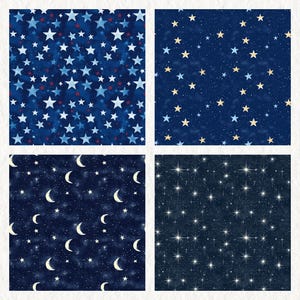 Starry Night Pattern Seamless Digital Papers - Printable Scrapbook ...
