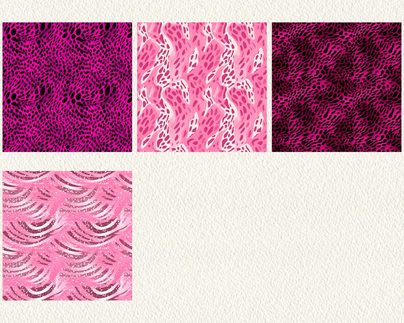 Pink Animal Skin Pattern Seamless Digital Papers Tile Patterns ...