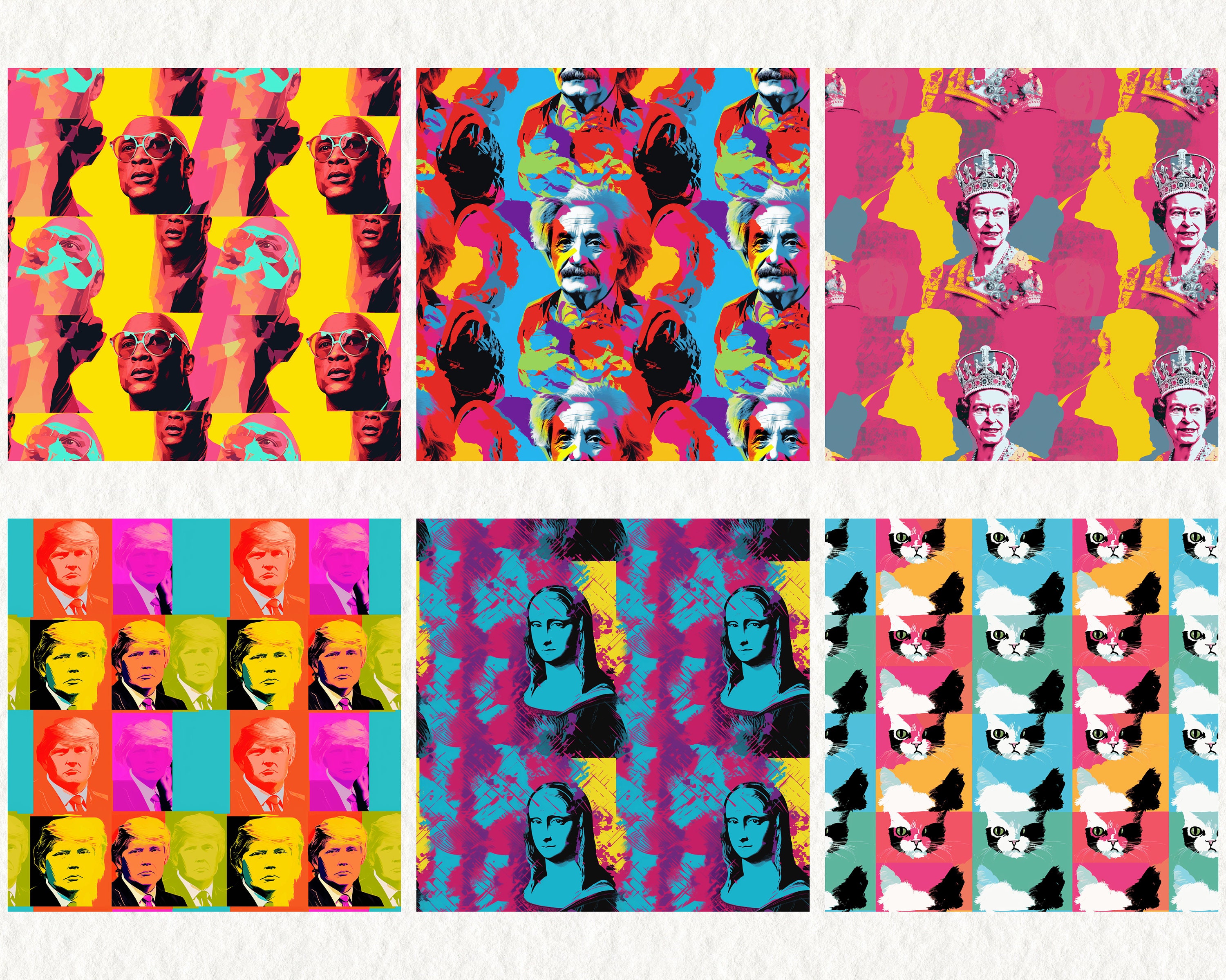 22 Andy Warhol Seamless Digital Papers Tile Patterns Printable Paper ...