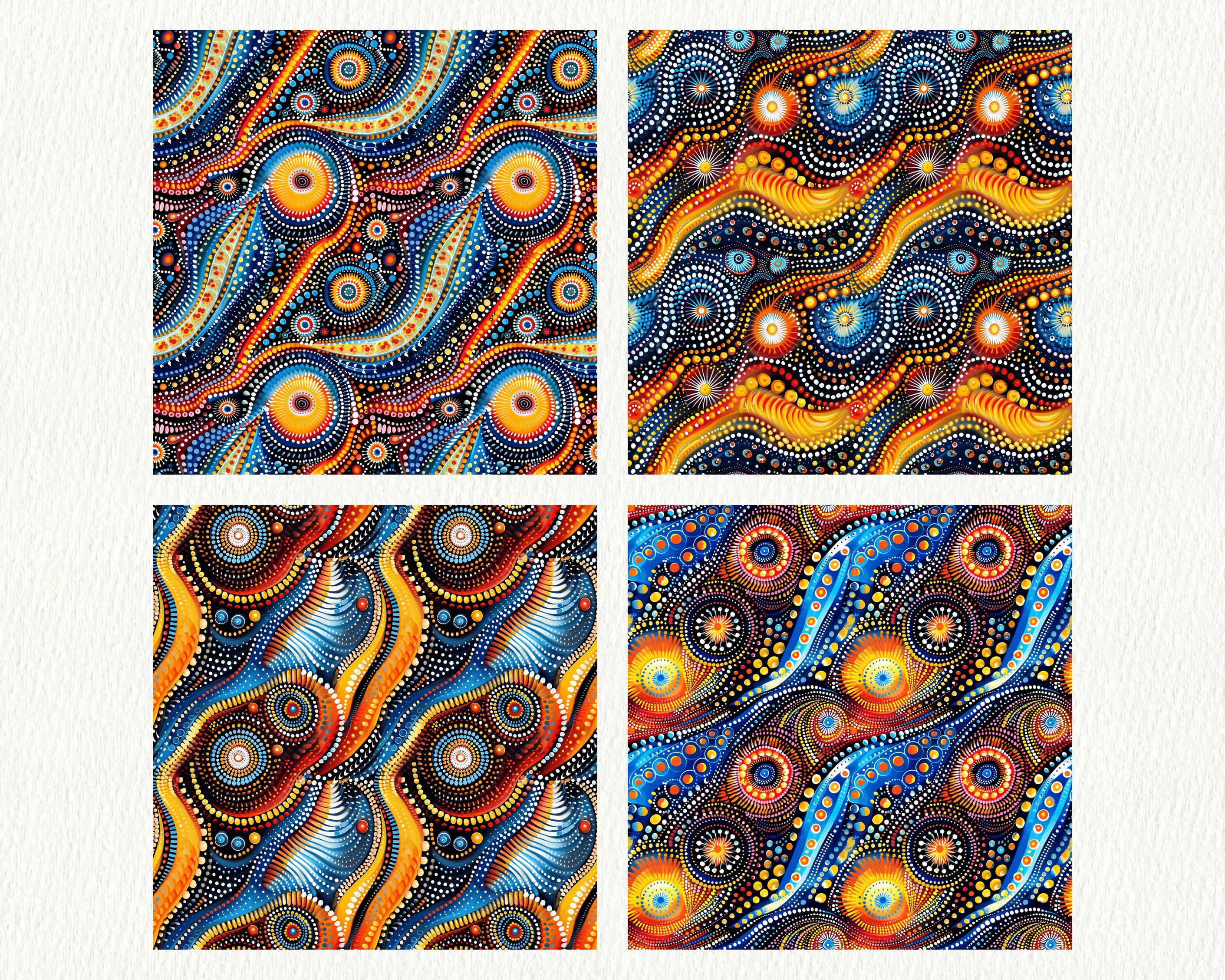 Australian Aboriginal Art Pattern Seamless Digital Papers - Printable ...